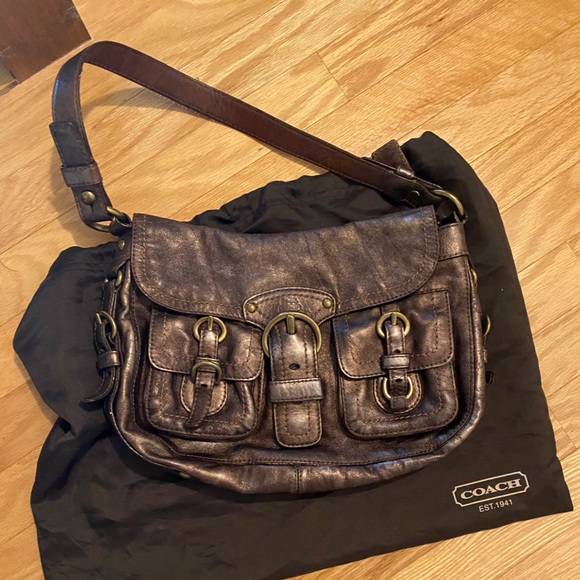 Coach | Bags | Soft Bronze Metallic Coach Purse | Poshmark